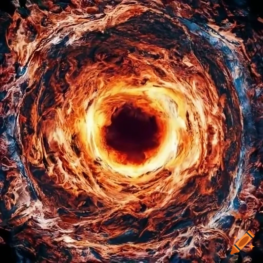 Explosion of earth with ring of fire and debris in a photorealistic ...