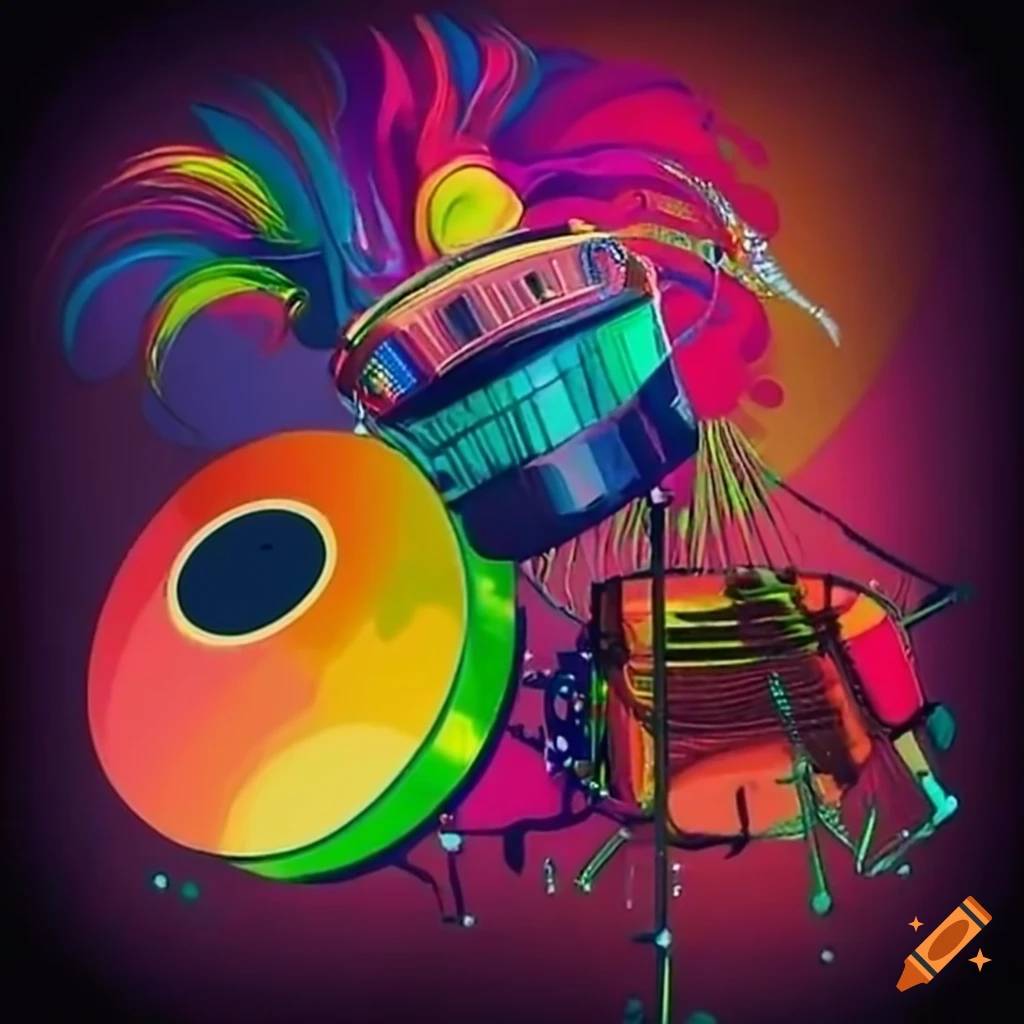 Brazilian music fusion with samba, rock, and MPB instruments on Craiyon