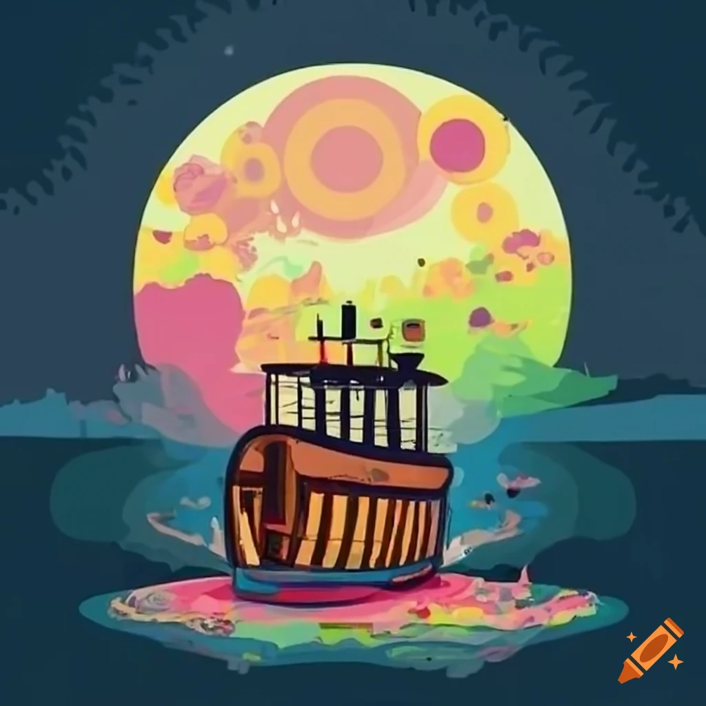 Moonshining in the heartland in the style of steamboat willie on Craiyon