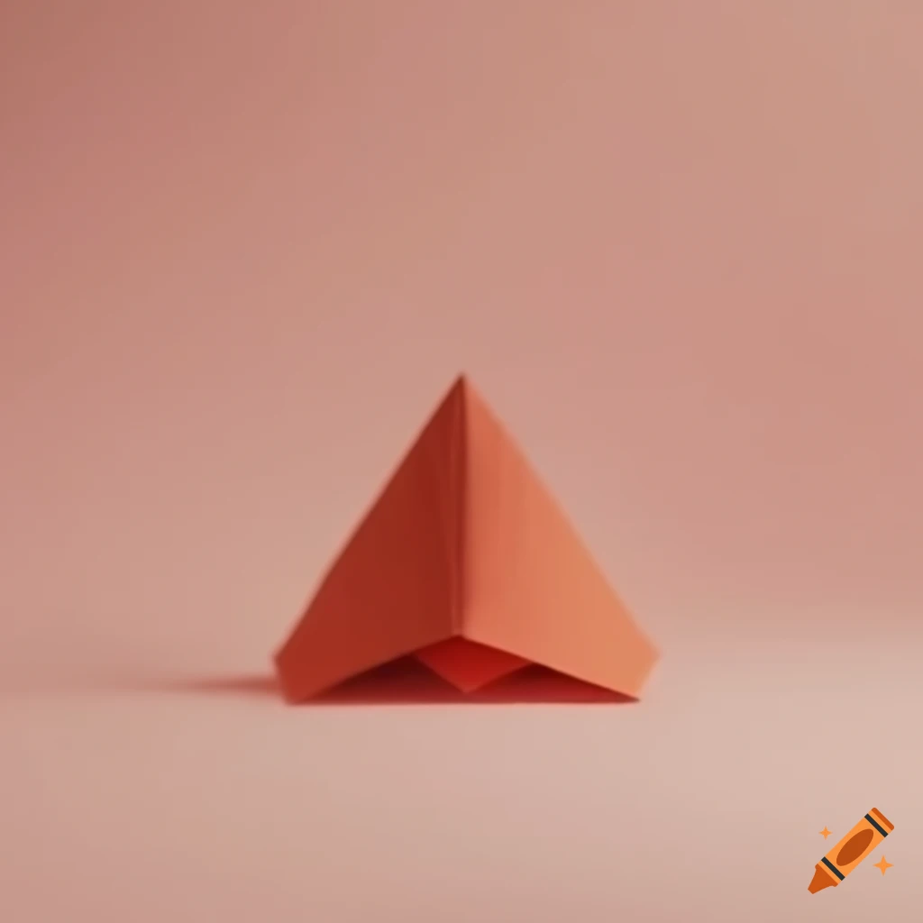 Origami paper hat with minimalist design on Craiyon