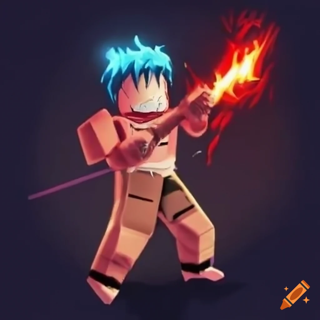 Roblox anime fighting thumbnail on Craiyon