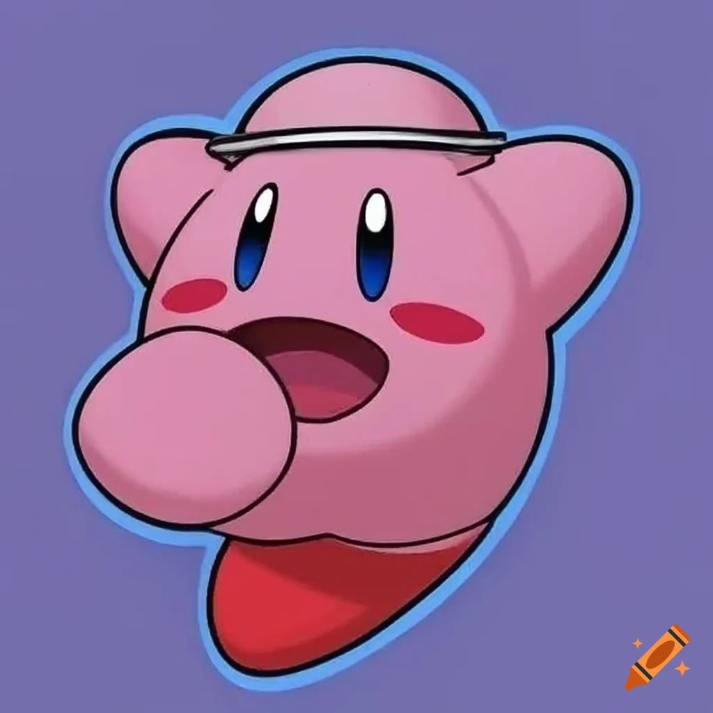 Top view of cartoon character kirby's colourful chunky feet on Craiyon