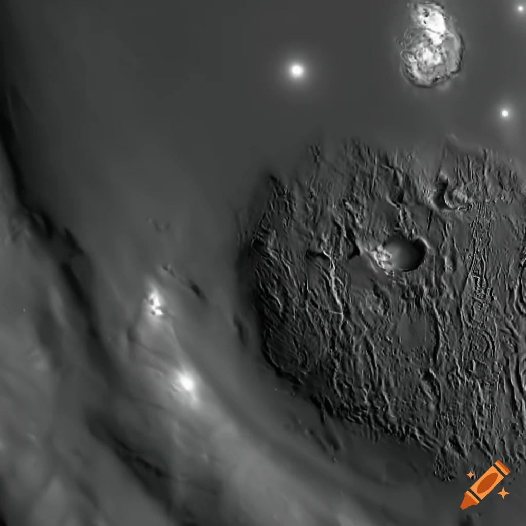 Low quality distorted black and white image of the sun's surface ...