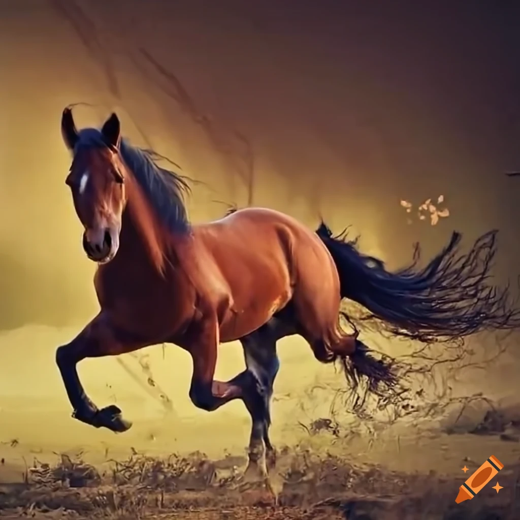 Running horse on Craiyon