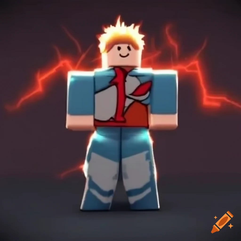 Roblox animated thumbnail of fast-paced anime fighting on Craiyon