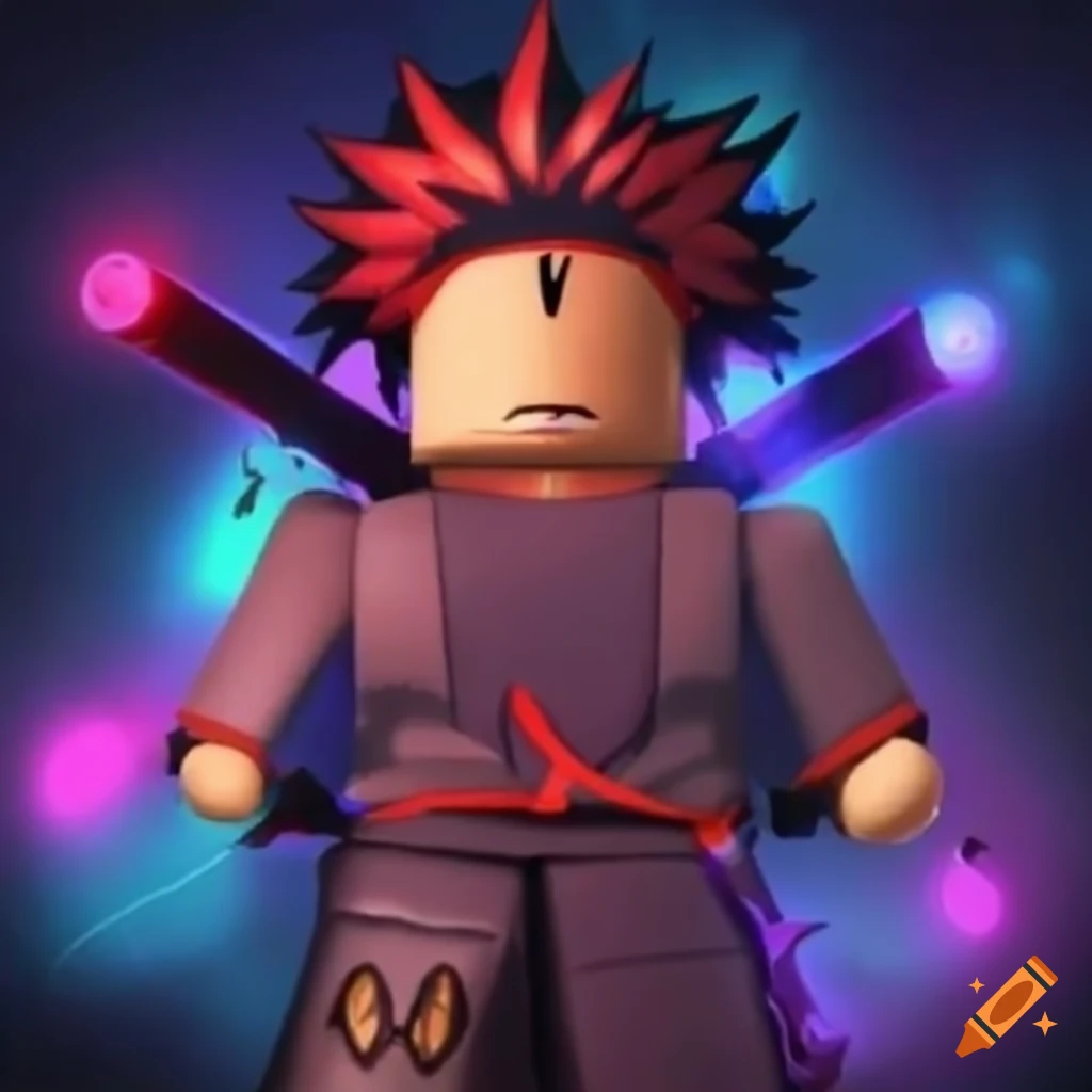 Roblox animated thumbnail of fast-paced anime fighting on Craiyon