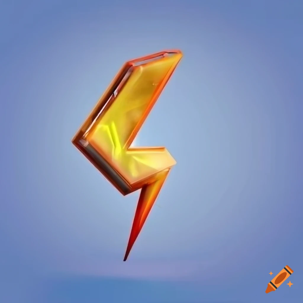 Digital illustration of lightning icon and video game icon in 3d on Craiyon