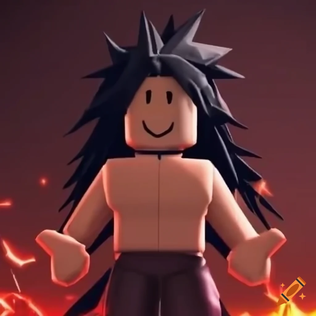 Roblox animated thumbnail of fast-paced anime fighting on Craiyon