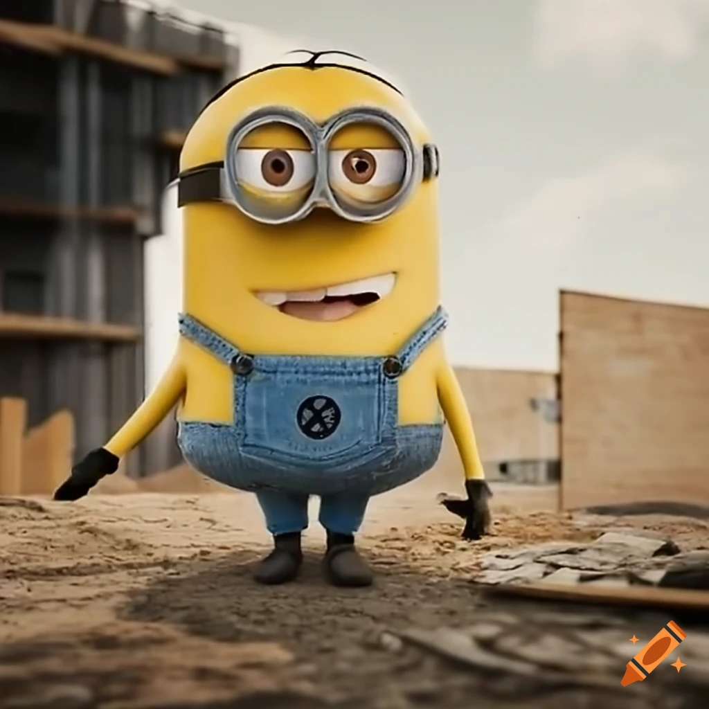 Minion on a construction site on Craiyon