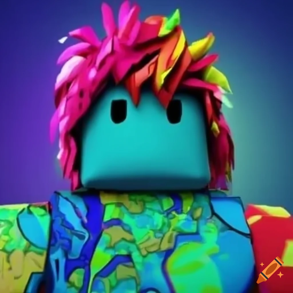 Colorful and unique pattern thumbnail for roblox on Craiyon
