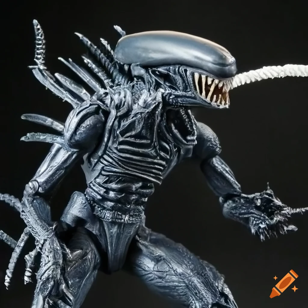 Epic action figure of a spooky monster golem xenomorph on Craiyon