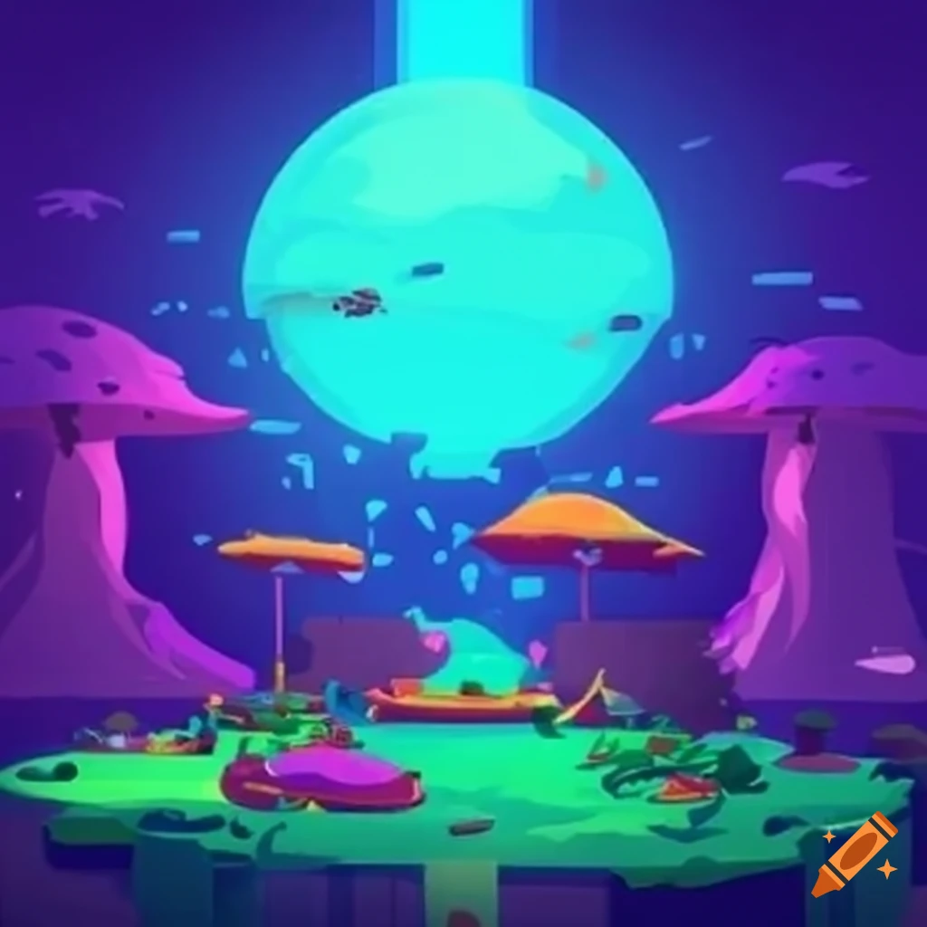 2d game sidescroller land on Craiyon