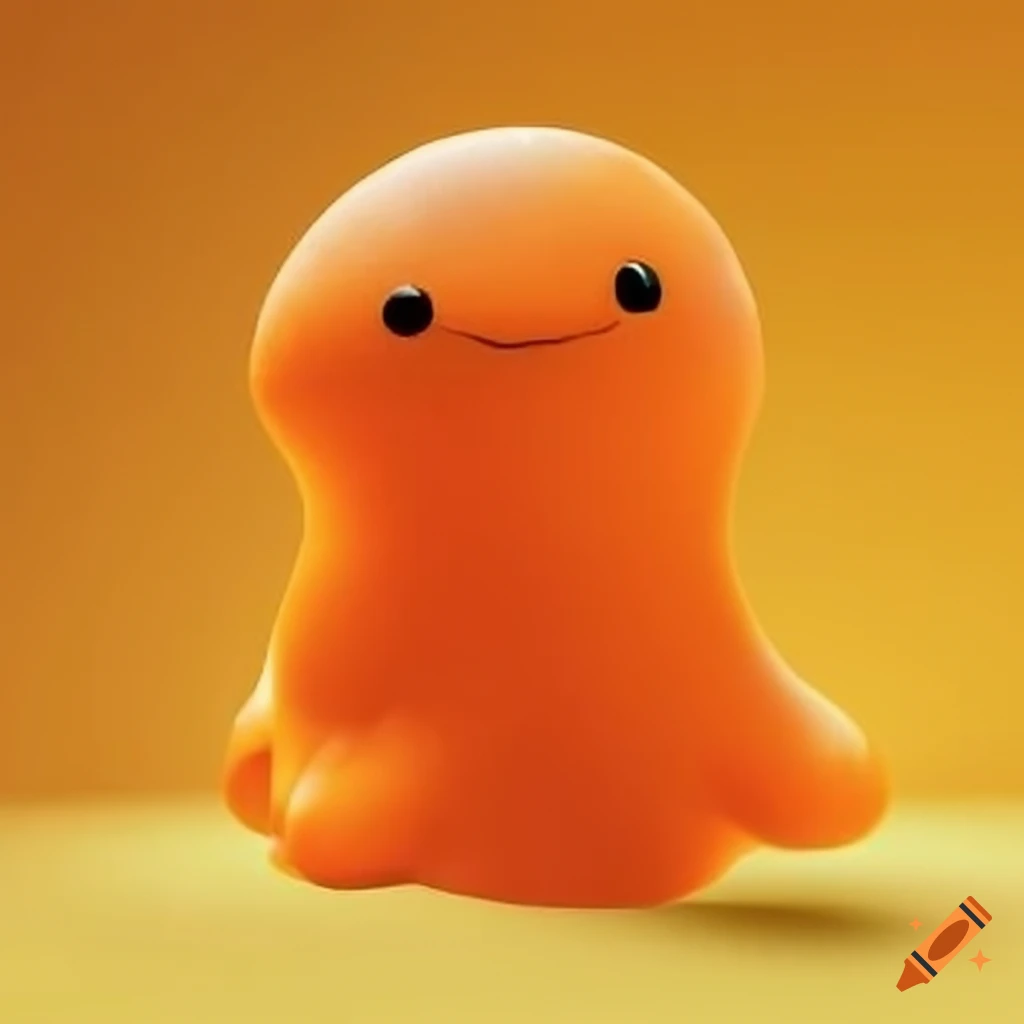 Abstract orange blob on Craiyon