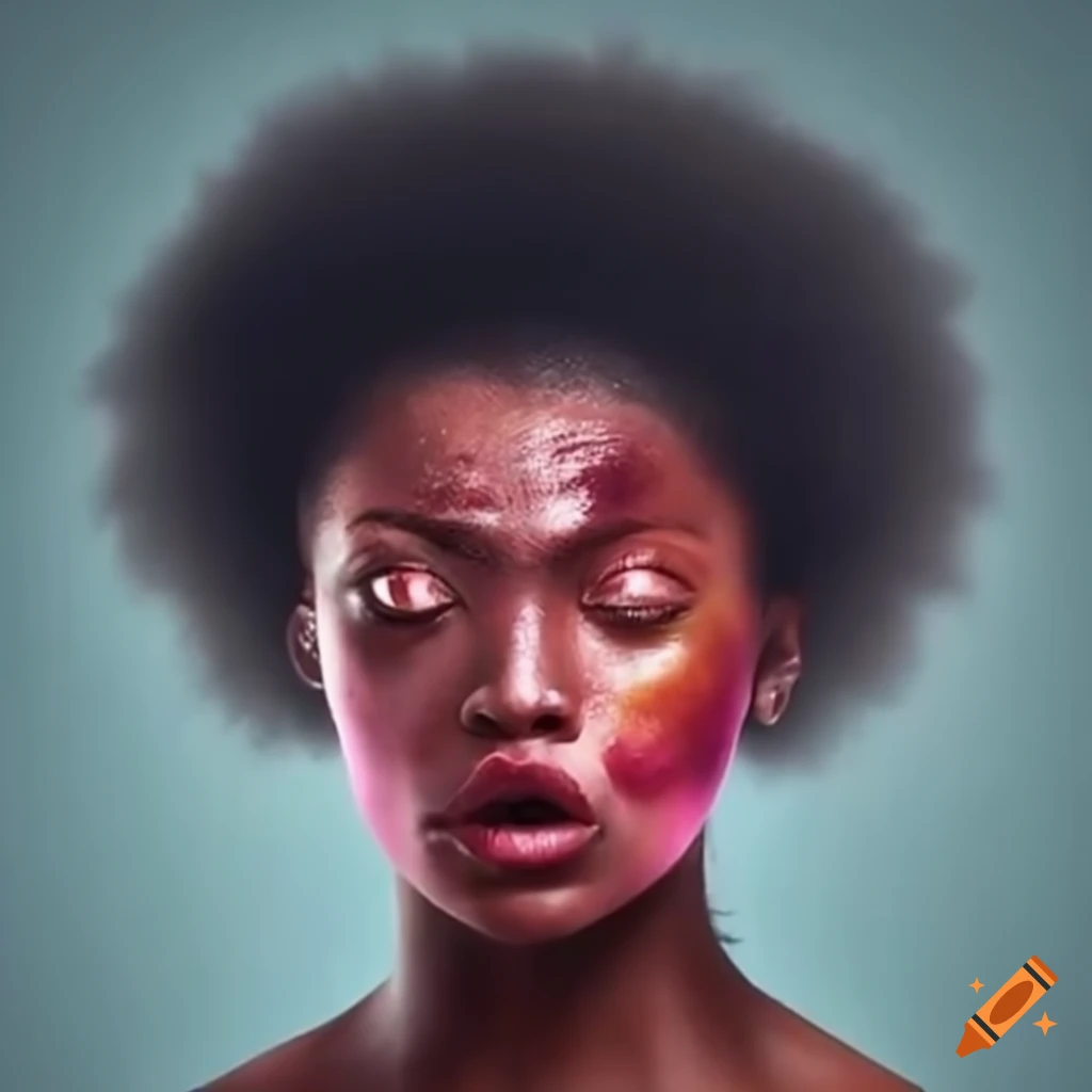 Young woman martial artist with dazed expression on Craiyon