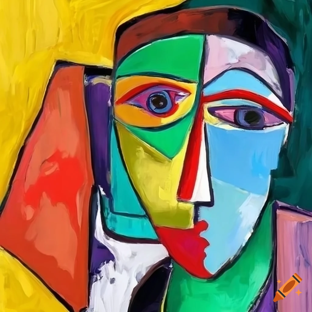 Vibrant and colorful Picasso painting on Craiyon
