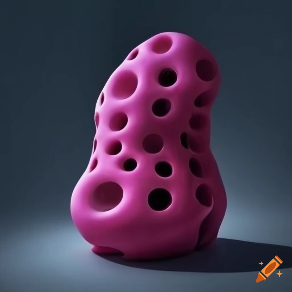 Biomorphic BLOB robots made in velvet on Craiyon