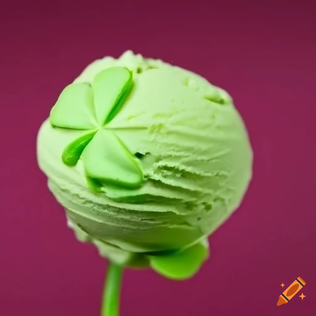 Clover flavored ice cream on Craiyon