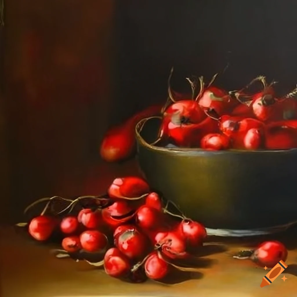 Processing rose hips into preserve on Craiyon