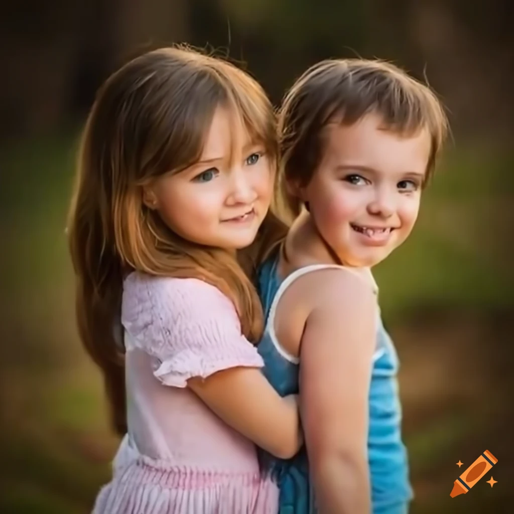 Siblings sharing a sweet moment as the younger sister provides a ride ...