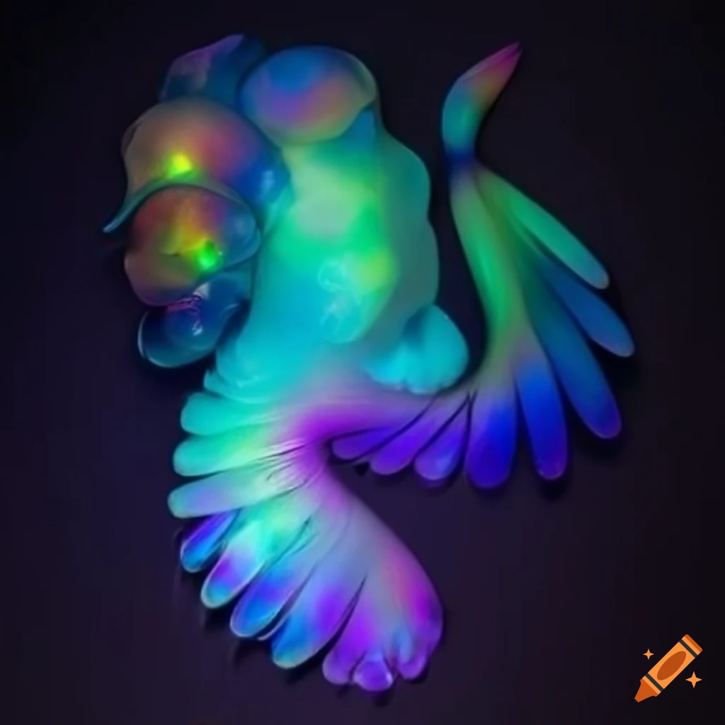 Ethereal and adorable creatures with iridescent colors and unique ...