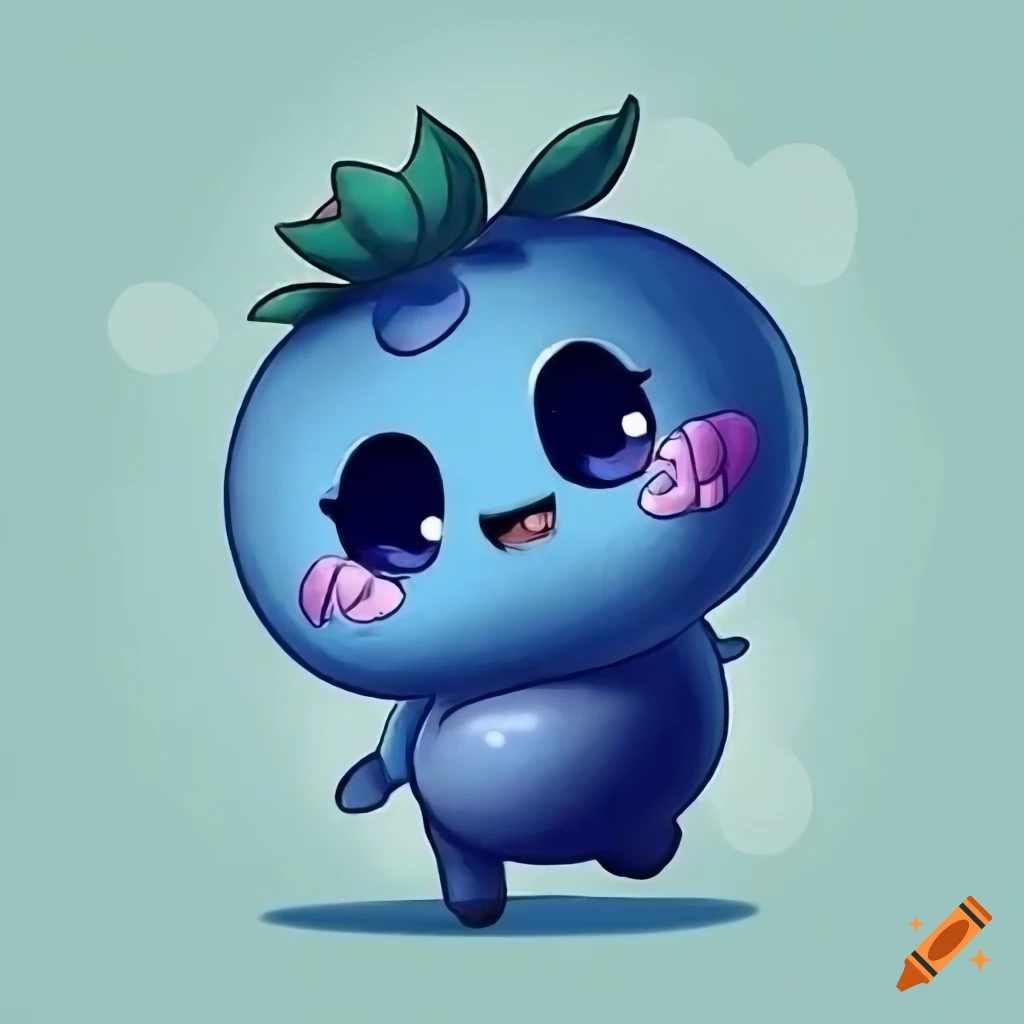 Blueberry chibi character on Craiyon