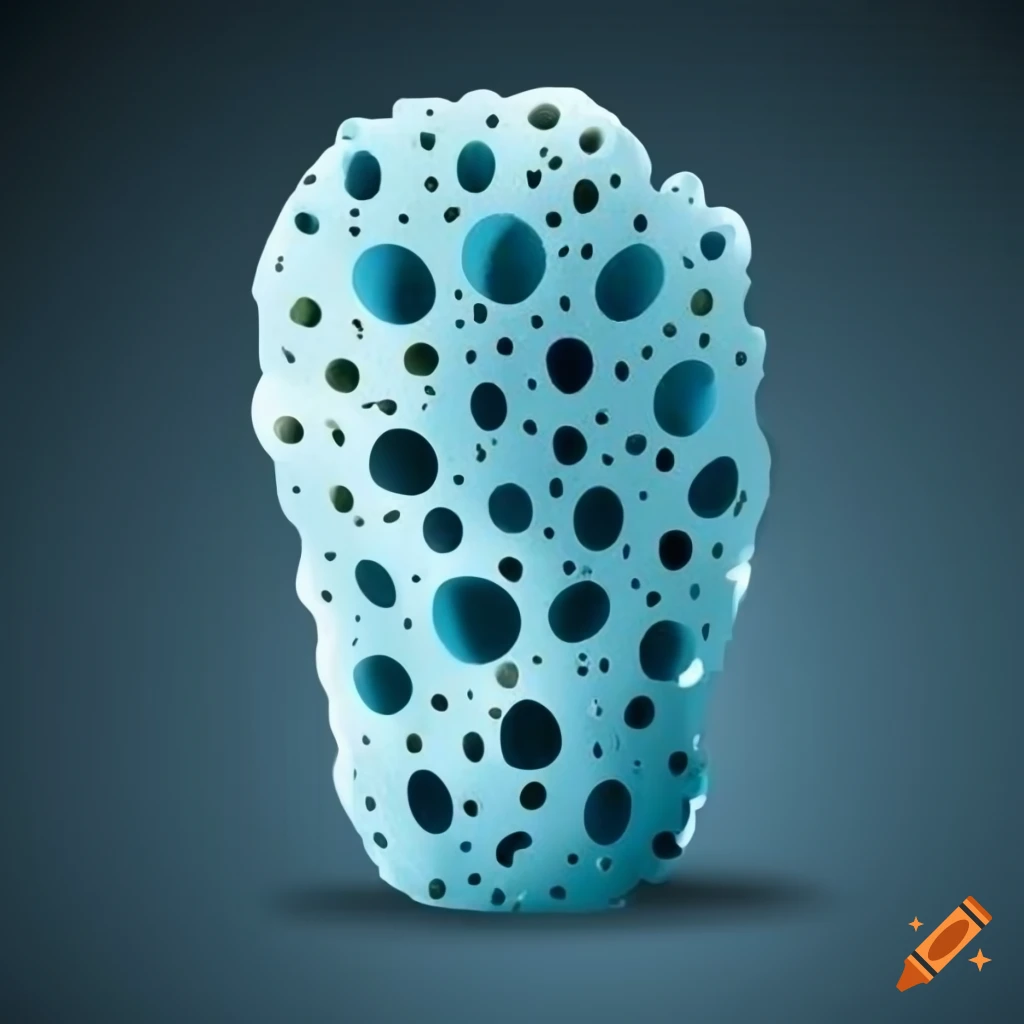Transparent cylindrical sponge vector illustration on Craiyon