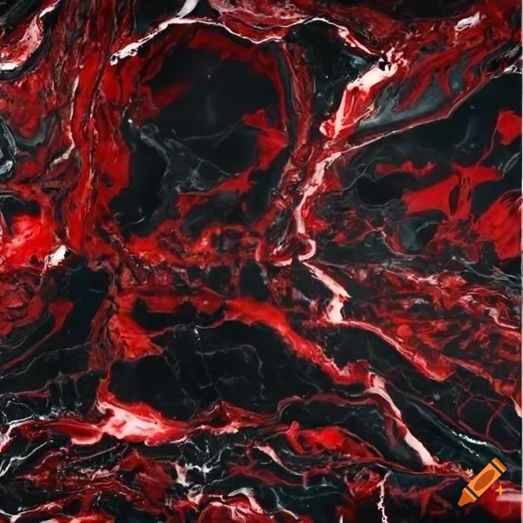 Black and red marble pattern on Craiyon