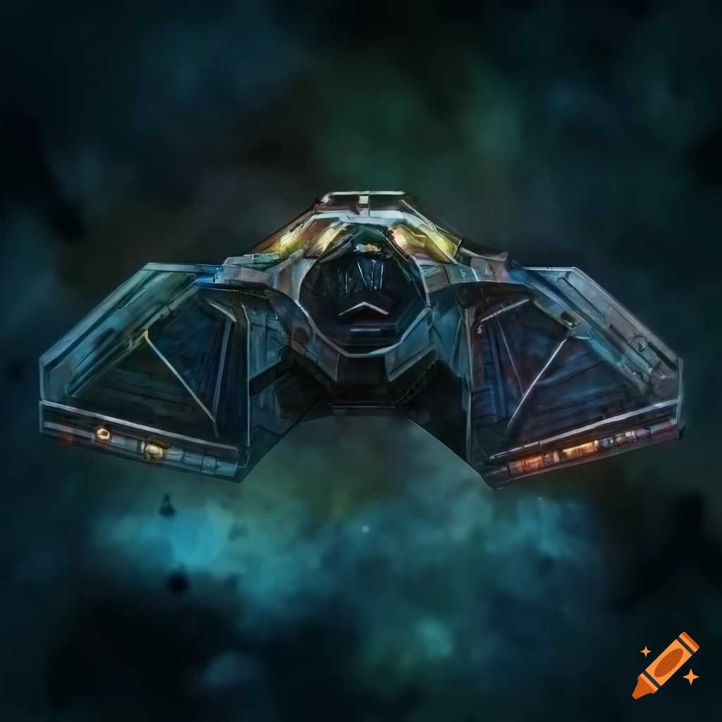 Stealth tie interceptor in metallic grey with gold squadron markings on ...