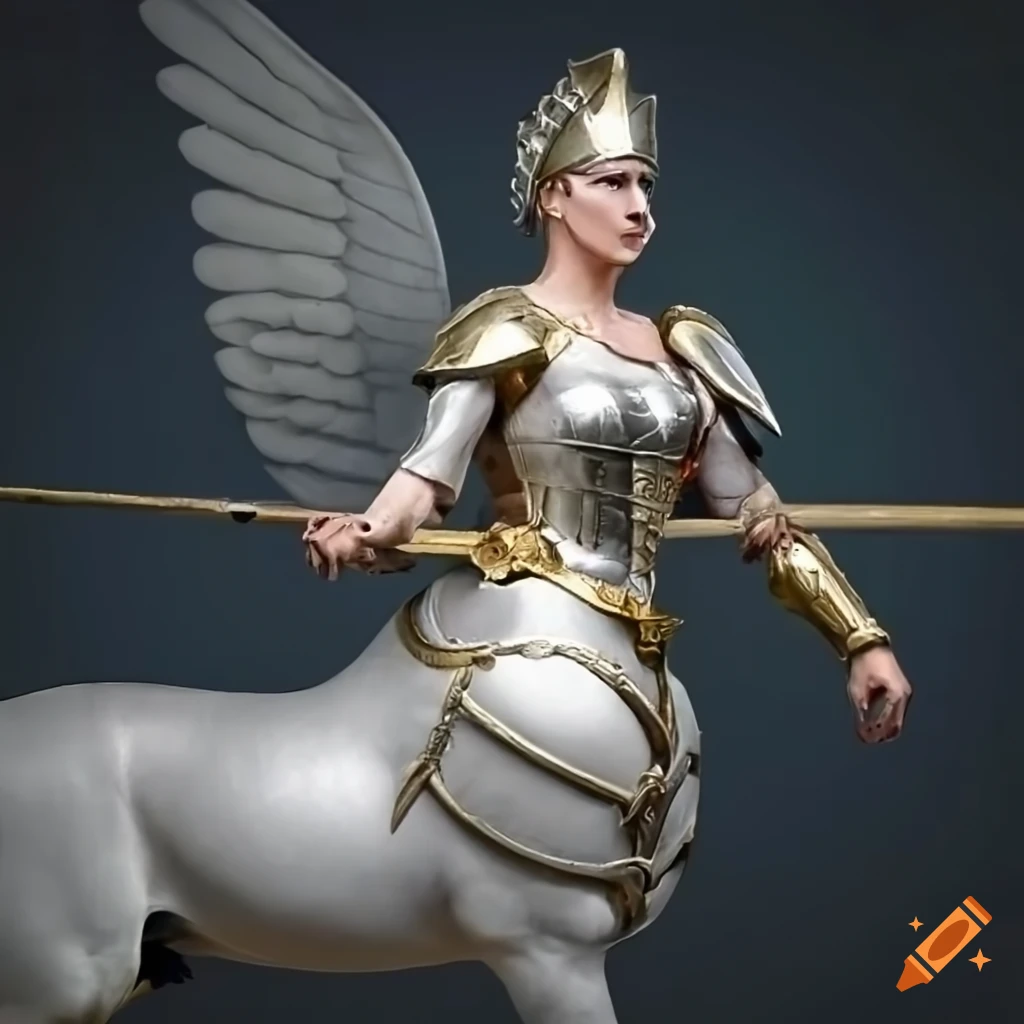 Valkyrie centaur guard with the upper torso of a valkyrie and the lower ...