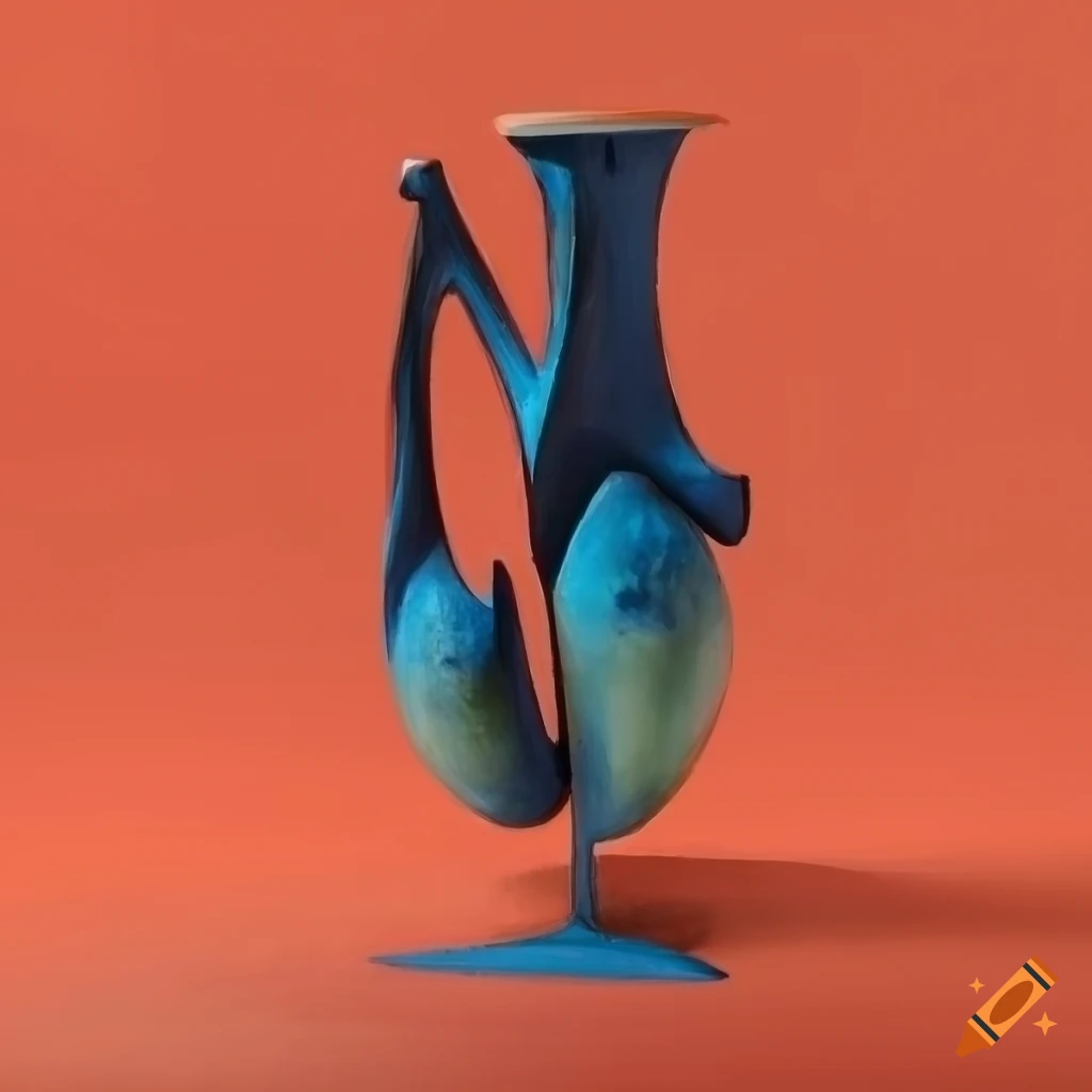 3D plastic still life with Wifredo Lam graffiti on Craiyon