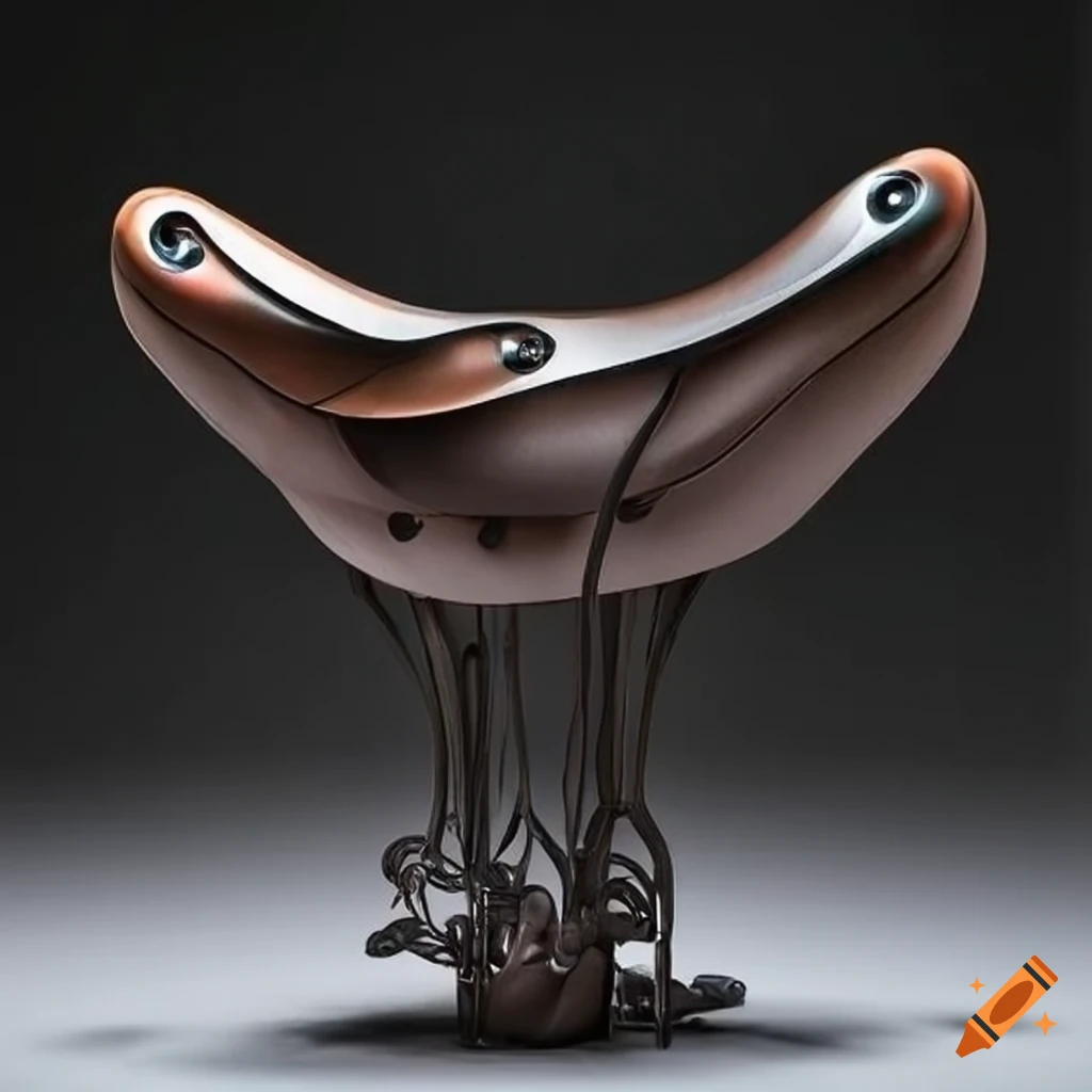 Biomorphic robot in iron inspired by pierre paulin on Craiyon