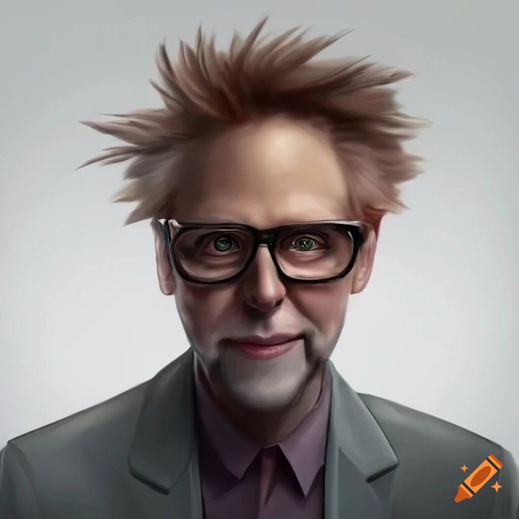 Photorealistic portrait of james gunn on a white background on Craiyon