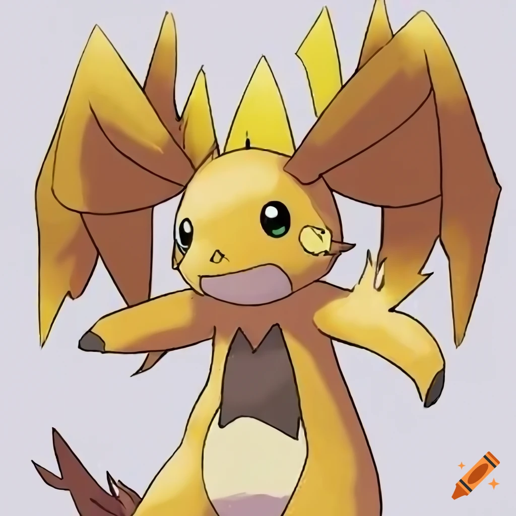 Raichu and lopunny pokemon fusion artwork on Craiyon