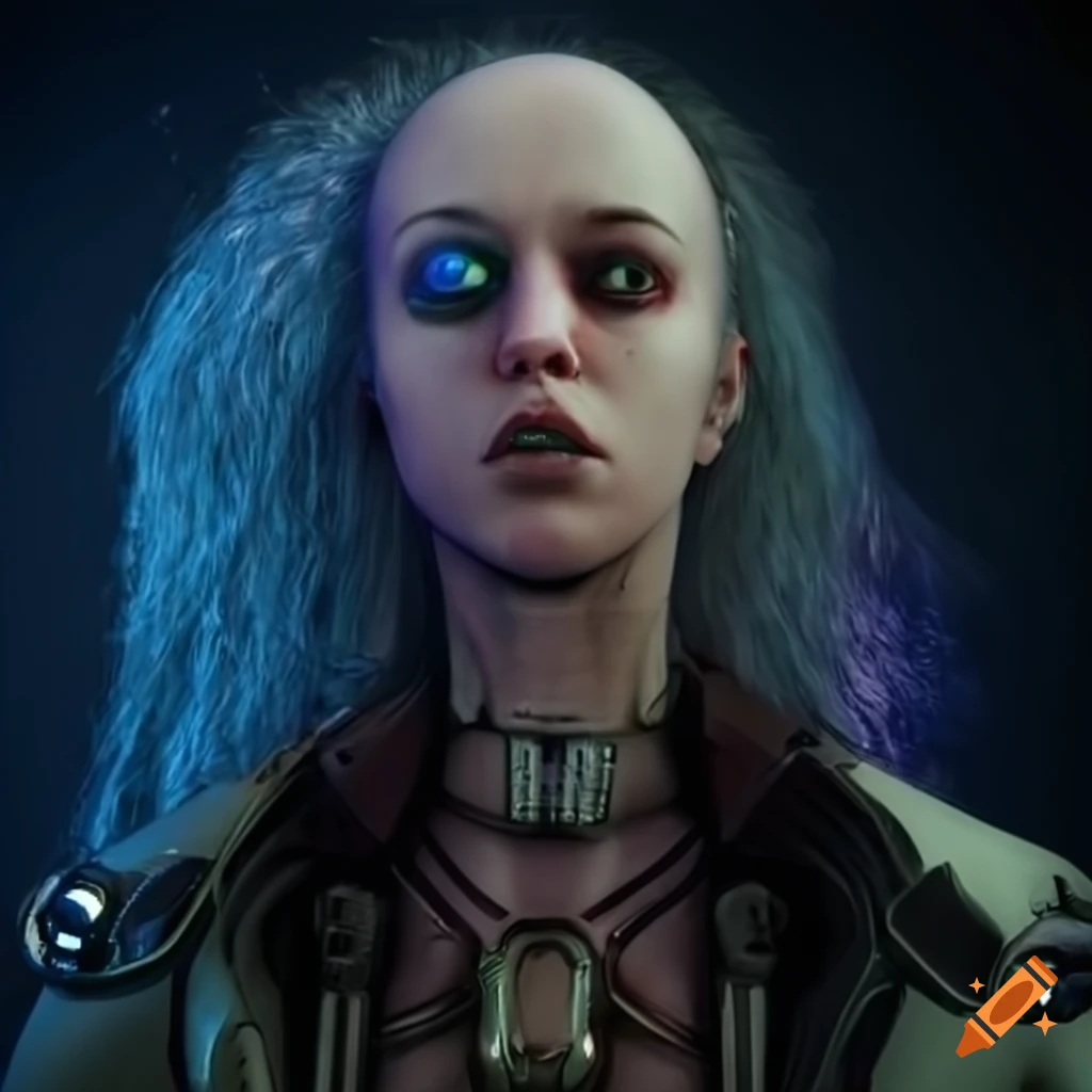 Cyberpunk cyborg closeup in hyper realistic detail on Craiyon