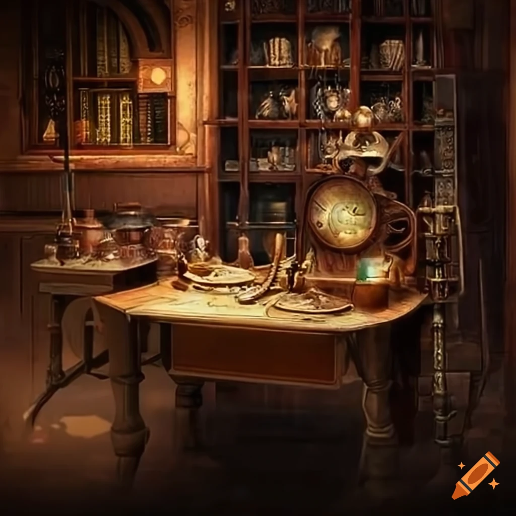 Victorian-era steampunk laboratory on Craiyon