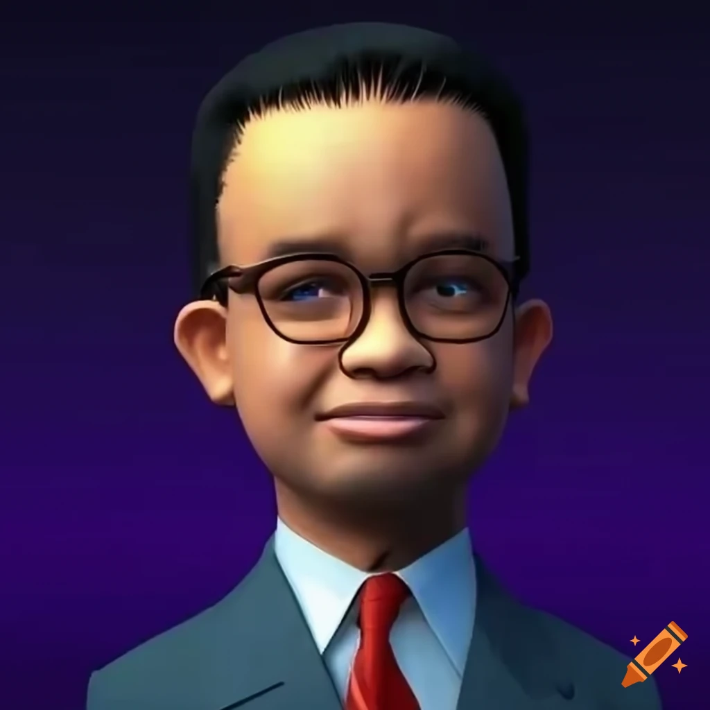 3d manga style portrait of anies baswedan on Craiyon