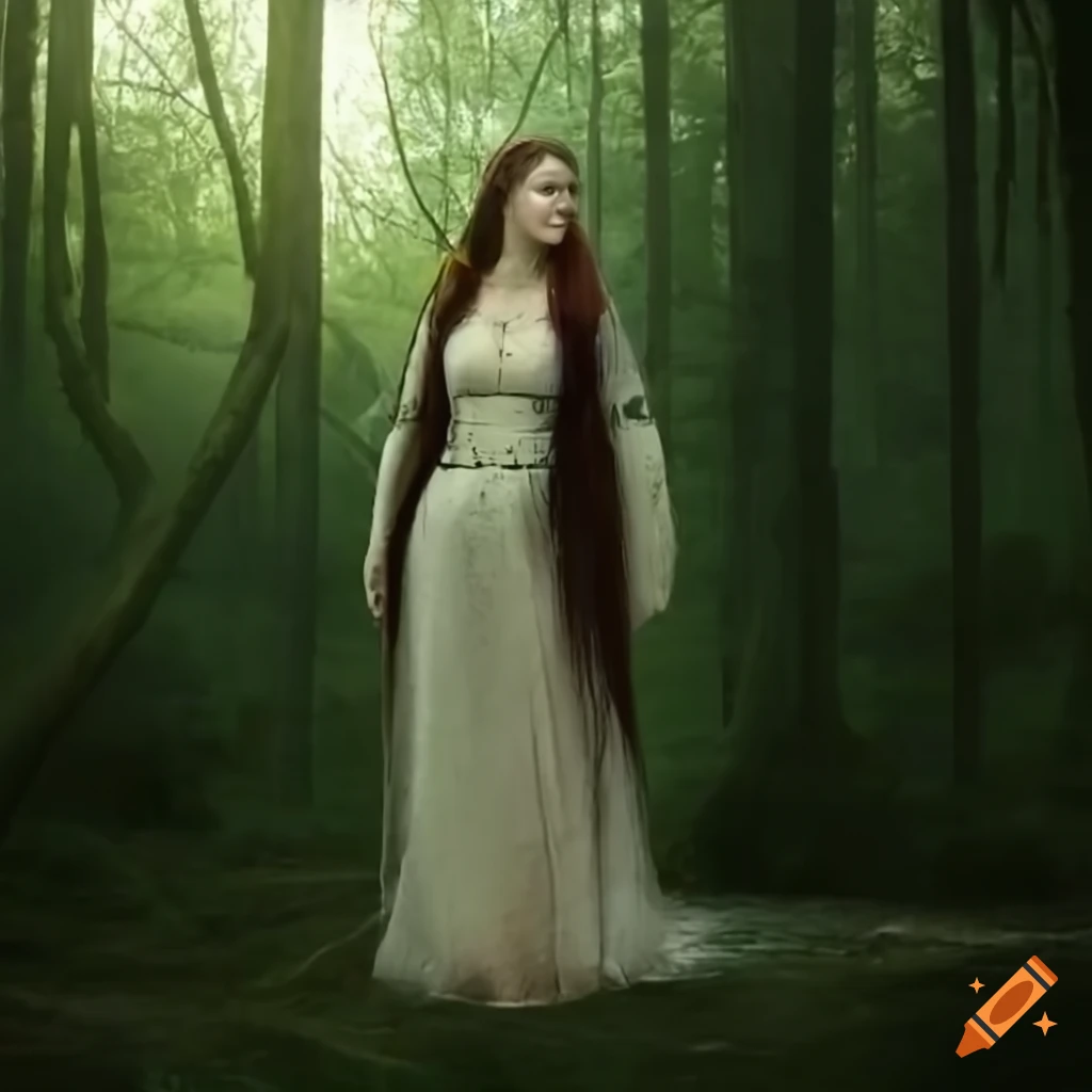 Front facing full body hyper realistic slavic woman artwork on Craiyon