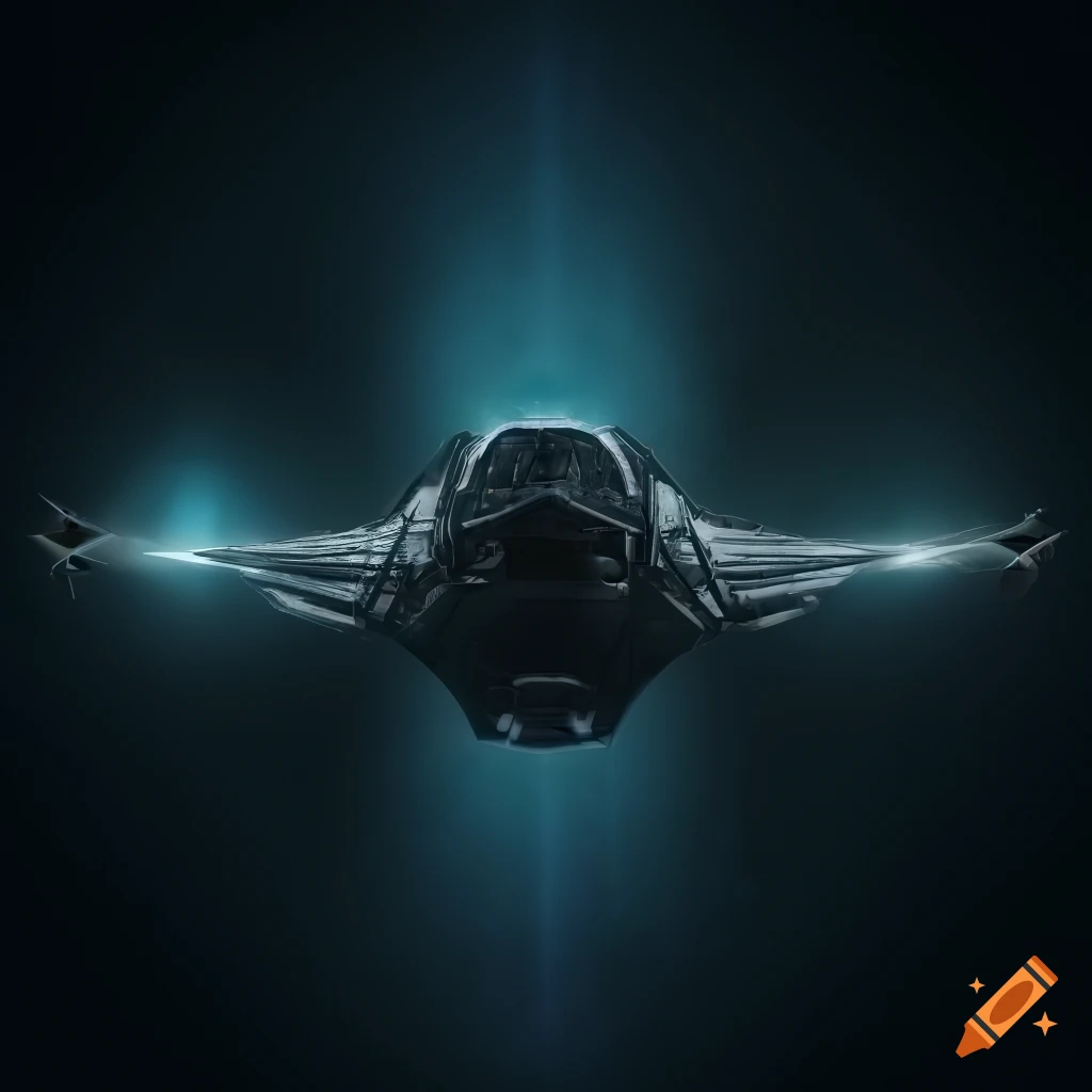 Stealth tie interceptor in metallic grey with gold squadron markings on ...