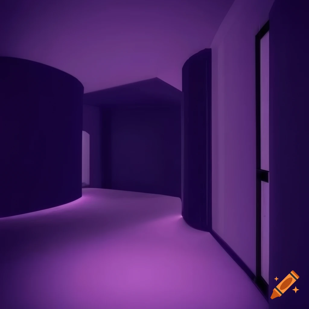 Surreal liminality architecture living room with flowing curvy forms on ...