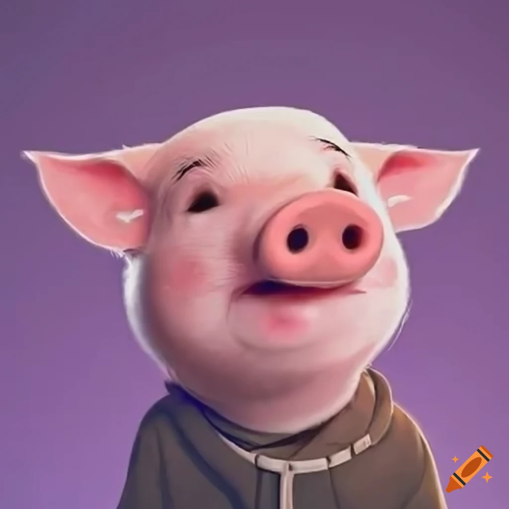 Adorable pig profile picture (pfp) on Craiyon