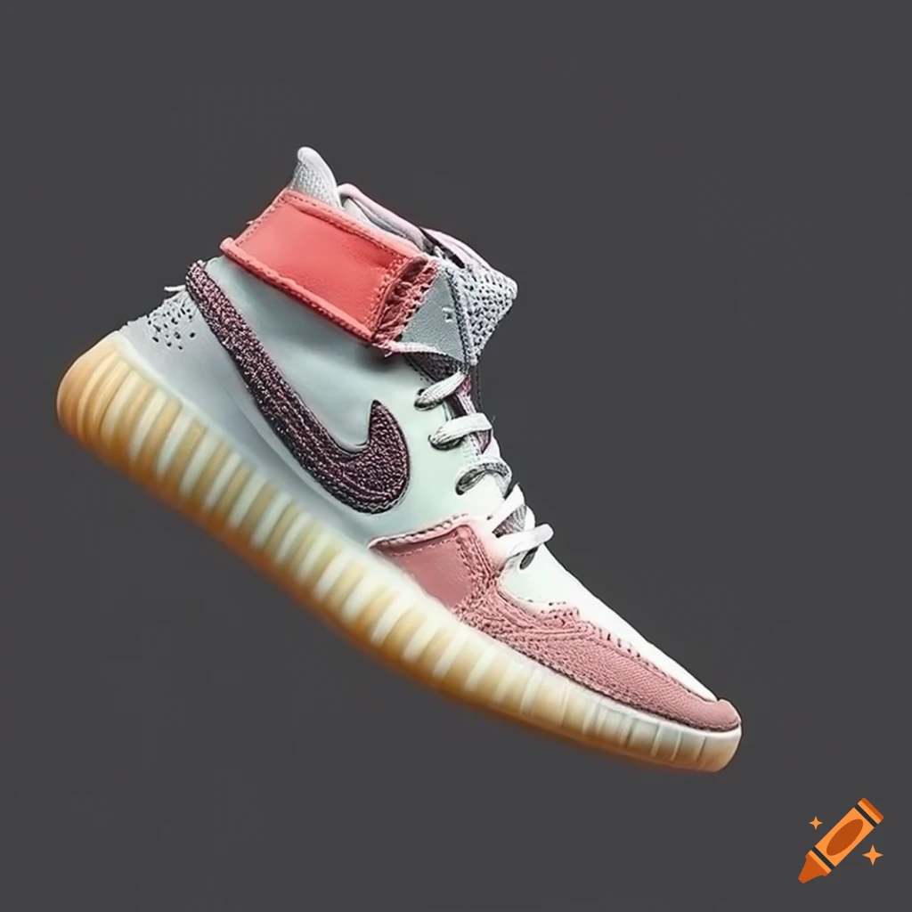 Custom hybrid sneaker design mixing Yeezy 350 with Jordan 1 high top on ...