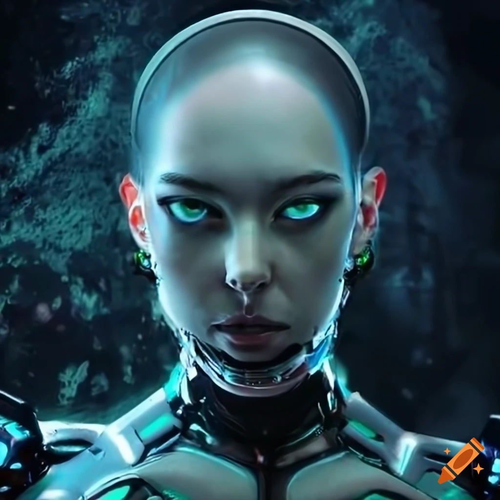 Cyberpunk cyborg closeup in hyper realistic detail on Craiyon