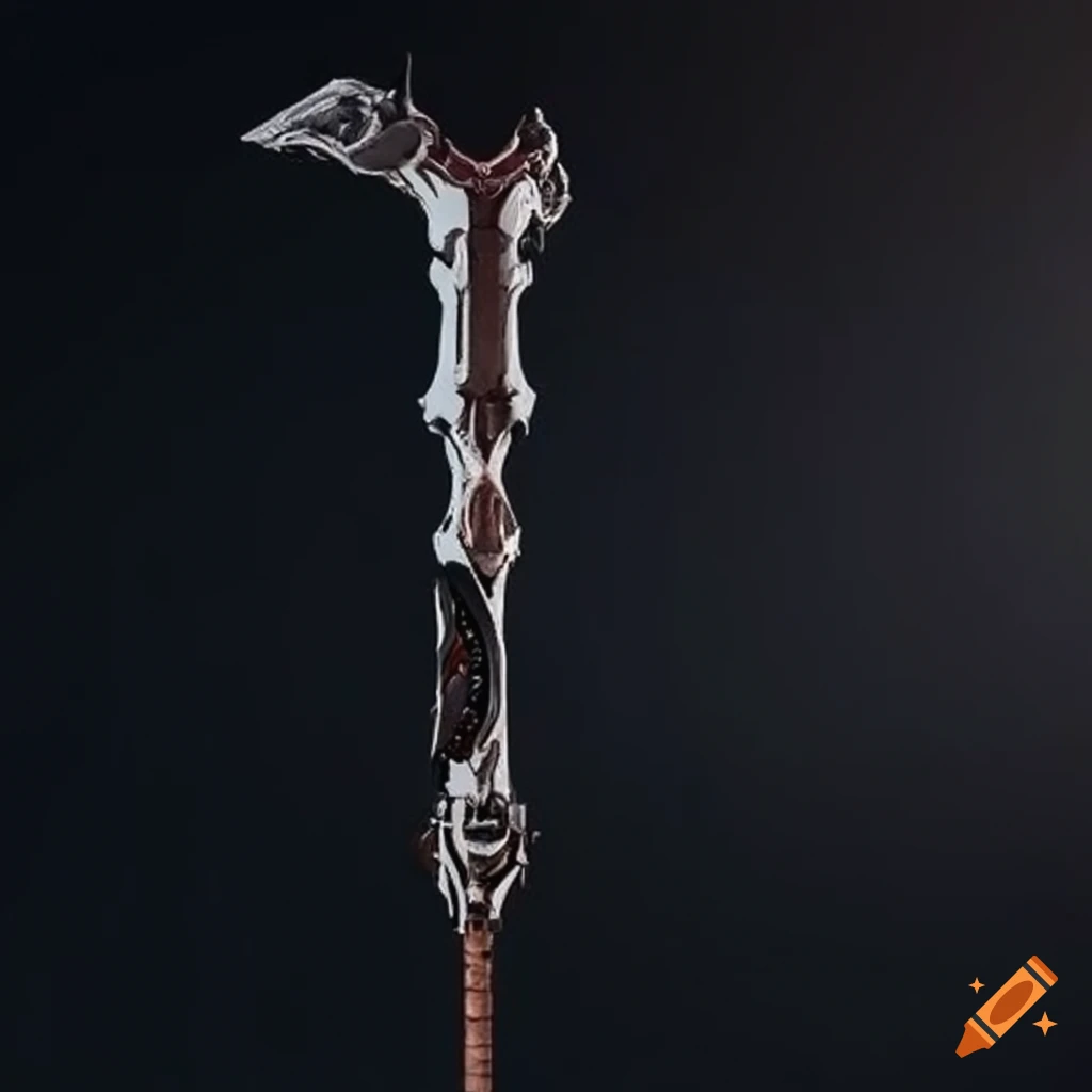Intricately detailed futuristic battle staff with a fantasy world vibe ...