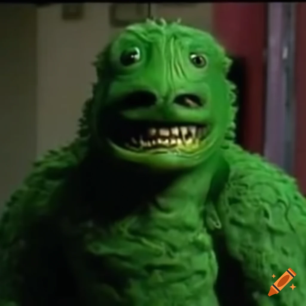 Green creature from a 2000's TV sitcom on Craiyon