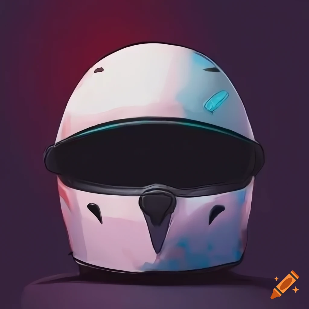 White racing helmet on Craiyon
