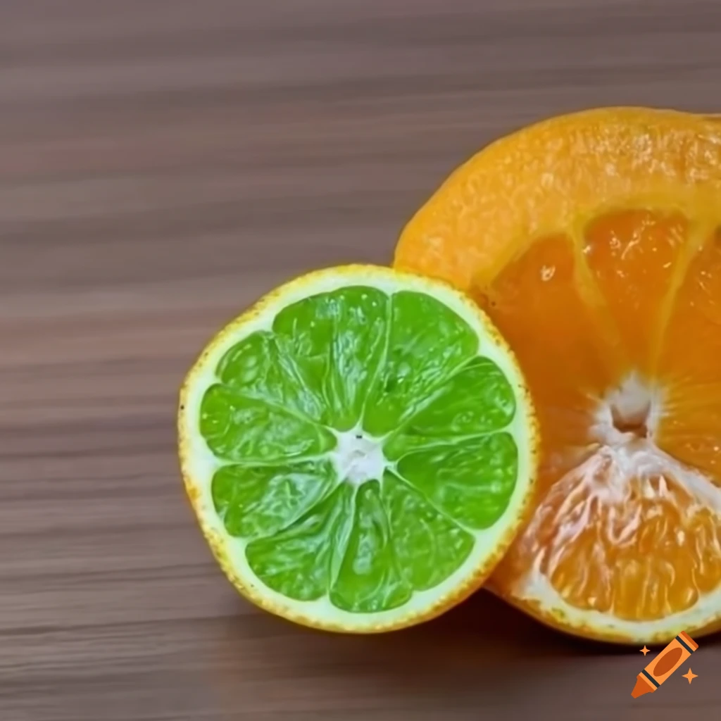 Juicy ripe orange sliced into bite-sized portions on Craiyon