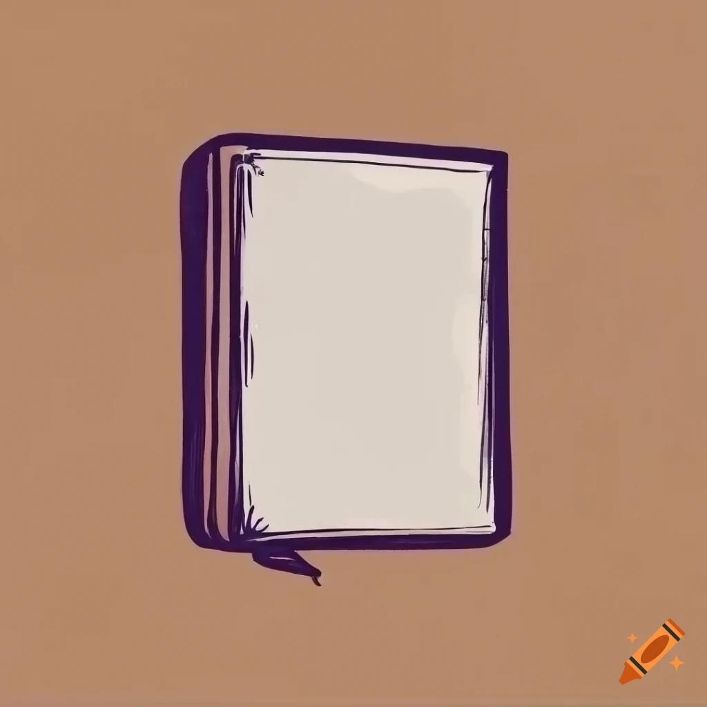 Minimalist hand drawn illustration of a closed bible on Craiyon