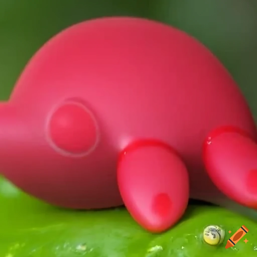 Close-up of kirby's big red feet on Craiyon