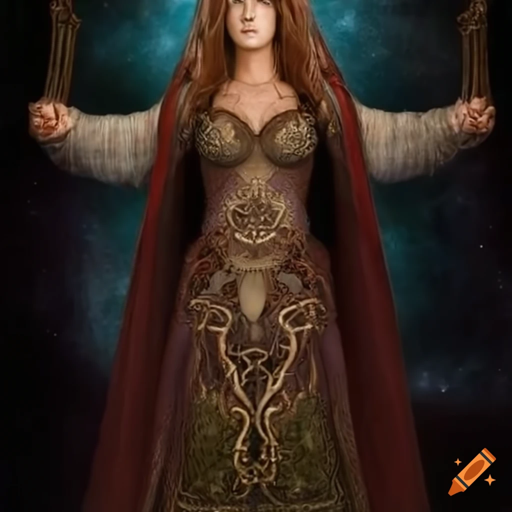 Norse celtic woman hyper realistic closeup portrait on Craiyon