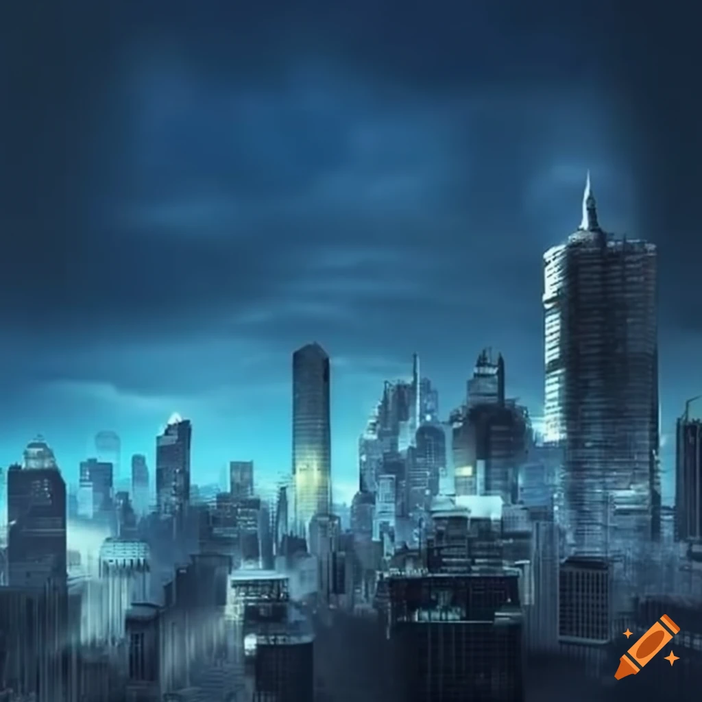 Hyper realistic city in the sky on Craiyon